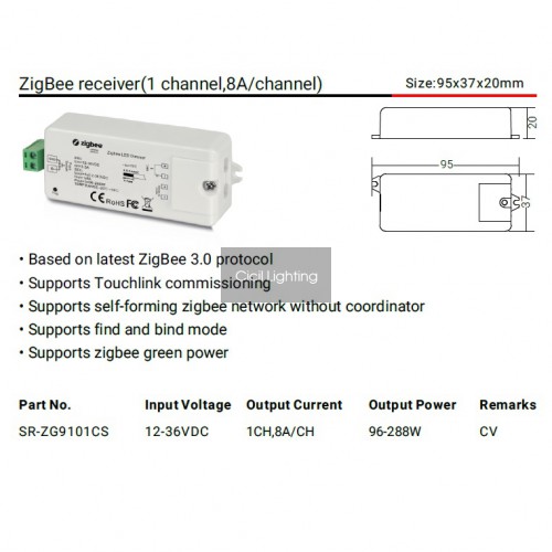 ZigBee receiver 1 channel 8A channel